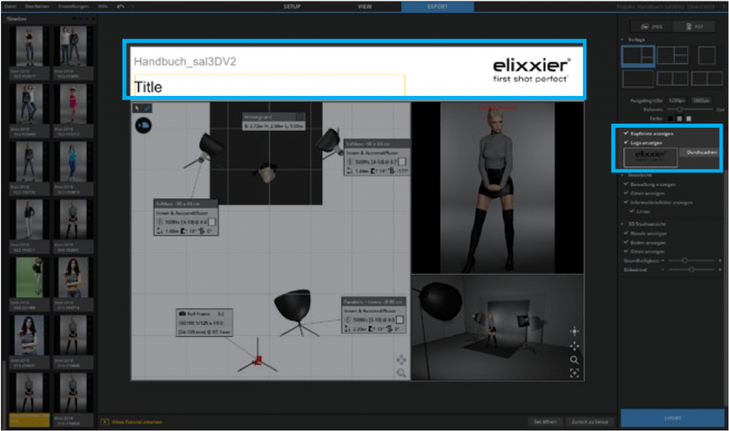 导出设定计划 - elixxier Software
